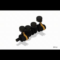 InLine 4 Cylinder Engine Engine Block Subassembly 3D Models | Page 1 ...