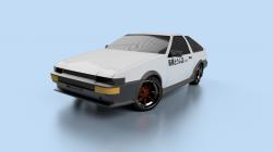 initial d fandom takumi fujiwara s toyota sprinter ae86 trueno 3D ...