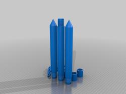 three sectioned staff 3D Models | Page 1 | STLFinder