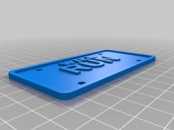 3d printable will run licence plate | Page 1 | STLFinder