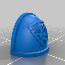 20 28mm custom shoulder pad dual axe shield 3d models | Page 1 | STLFinder