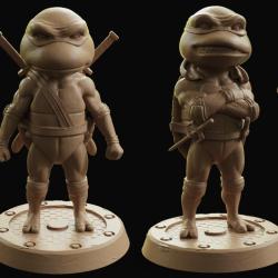 teenage mutant ninja turtles mini pack flexis multicolor 3mf 3D Models ...