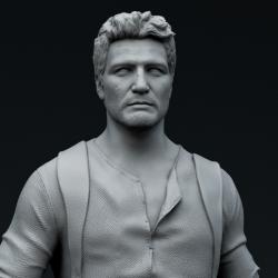 yjstudios 1 1 life size nathan drake uncharted 4 resin bust statue 3D ...