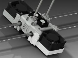 dual e3d v6 hotend mount v 3 1 7c x carriage for mendel and prusa and ...