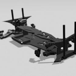 pmm 1 10 mini size center drive carbon chassis kit rc drift assembly ...