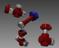 1502 Hammer Union Flow Iron Tee's Elbow & Pup Joint - Free 3D Model ...