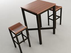 stubborn table with stools 3d models | Page 1 | STLFinder