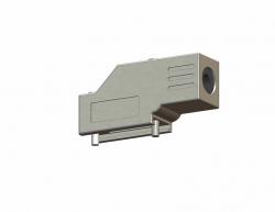 d sub hood 9 pin 90 degree exit metal with strain relief 3D Models ...