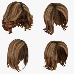 Female hairstyle hair pack 3D Models | Page 1 | STLFinder