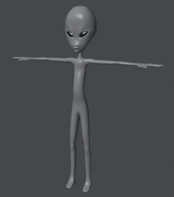 grey alien rigged 3d models 【 STLFinder