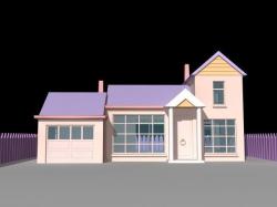 house with fence 3d models 【 STLFinder