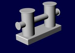 mooring double bitt bollards 3d models 【 STLFinder