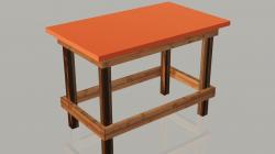 wooden table simple 3d models 【 STLFinder