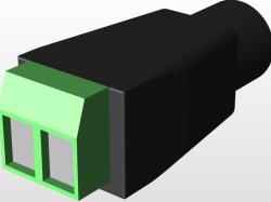 female barrel jack to terminal block adapter 3D Models | Page 1 | STLFinder