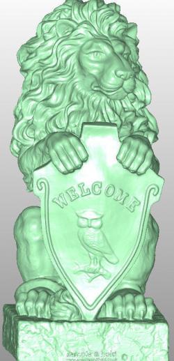 Lion With Welcome Shield 3D print model | Page 1 | STLFinder