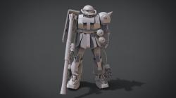 zaku ii 3d model 【 STLFinder