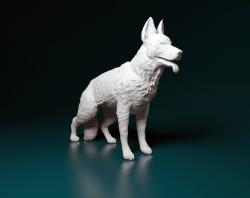 shepherd dog 3d print model 【 STLFinder