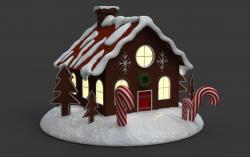 3d printed gingerbread house 【 STLFinder
