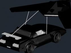 darth vader driving knight rider s kitt car while being airlifted by a ...