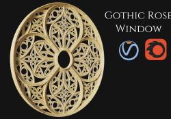 rose window gothic architecture 3d models 【 STLFinder