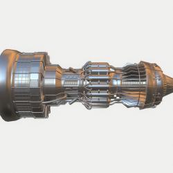 model turbofan engine 【 STLFinder