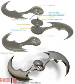 folding batarang 3d print | Page 1 | STLFinder