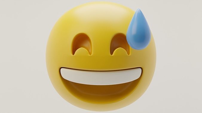 deep fried laughing emoji 3d models - BAMAX