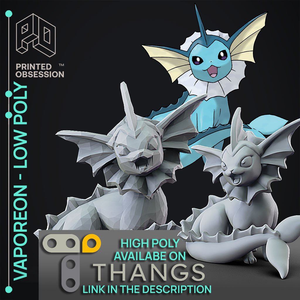 vaporeon fan art 3d models - BAMAX